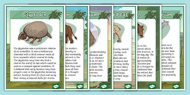 KS2 Prehistoric Animals Fact Posters (l'enseignant a fait)