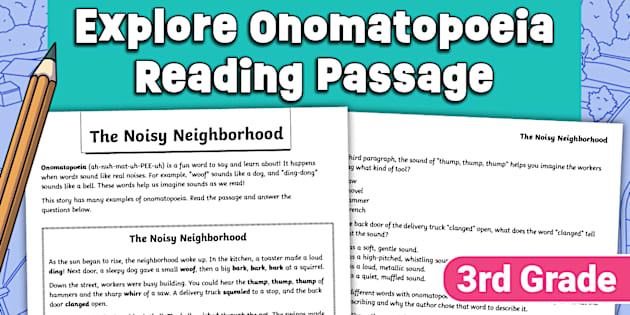 Explore Onomatopoeia | Figurative Language Reading Passage