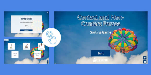 Contact And Non Contact Forces Interactive Sorting Game