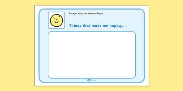 Draw 5 Things That Make You Happy (teacher made)