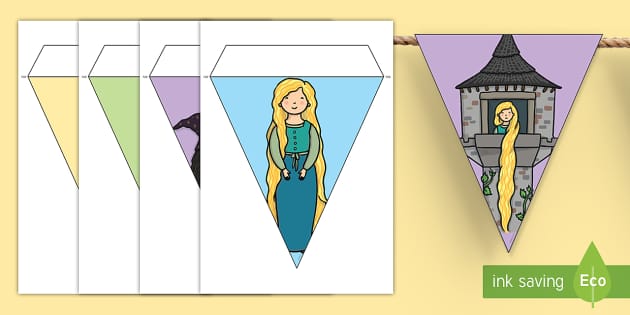 Rapunzel Bunting (teacher made) - Twinkl