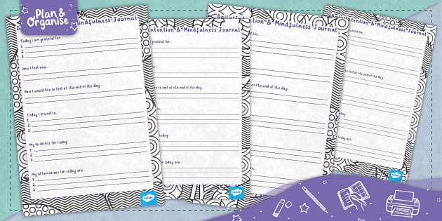 Daily Intention and Mindfulness Journal | Plan & Organise
