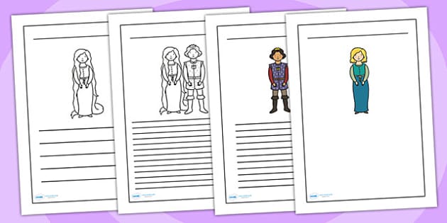 Rapunzel Writing Frames (teacher made) - Twinkl