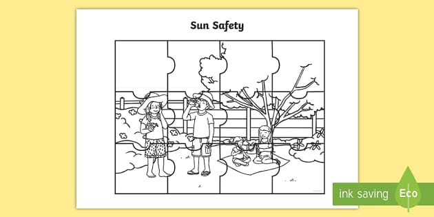 Sun Safety Jigsaw Puzzle Activity