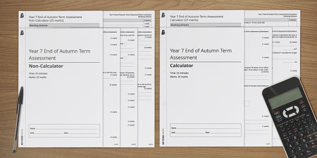 👉 Year 7 End of Autumn Term Maths Assessment - Twinkl