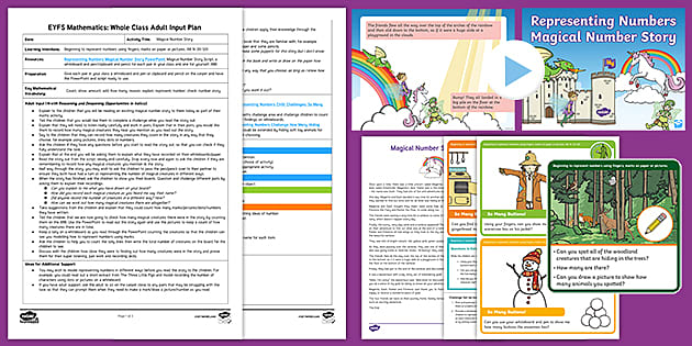 EYFS Representing Numbers Magical Number Story Activity Plan
