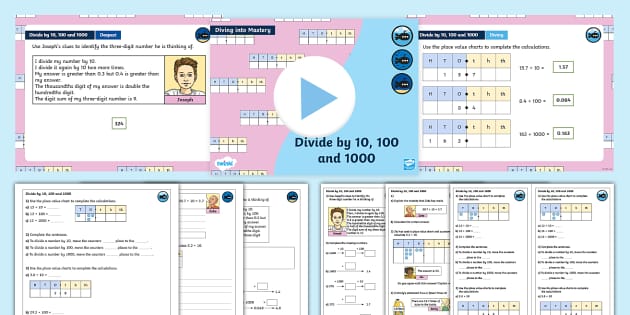 👉 White Rose Maths Compatible Year 5 Divide by 10, 100, 1000