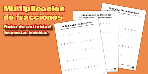Ficha de actividad: Multiplicación de fracciones