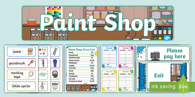 Paint Shop Role Play Pack (Teacher-Made) - Twinkl