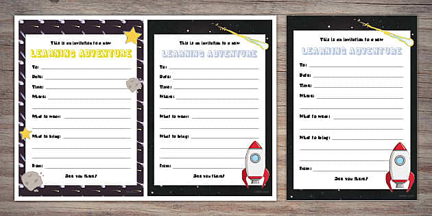 Space Learning Adventure Invitation | Twinkl Party - Twinkl