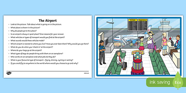 The Airport Oral Language Worksheet / Worksheet-Irish, worksheet