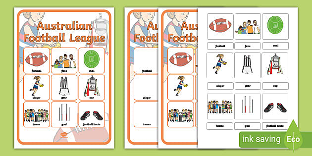 Australian Football League Vocabulary Poster (teacher made)
