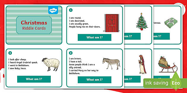 Christmas Riddles - Challenge Cards - Primary Resources