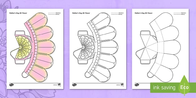 Beautiful 3D Paper Flower Craft for Mother's Day r