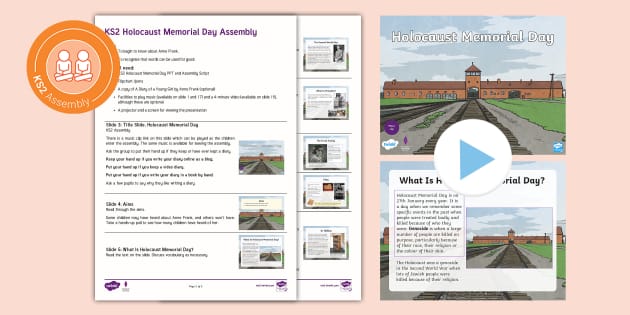 Anne Frank Resources KS2 - Holocaust Memorial Day Assembly