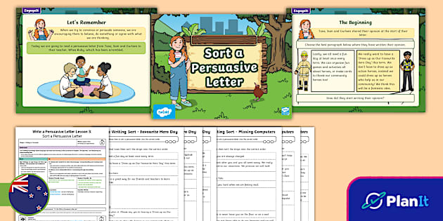 Phase 1 Write a Persuasive Letter Lesson 3: Sort a Letter