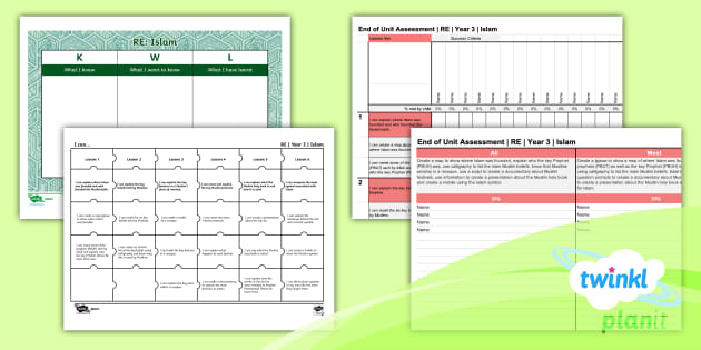 RE: Islam Year 3 Unit Assessment Pack - Twinkl