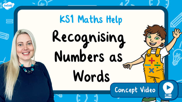 FREE! - 👉 Recognising Numbers as Words (Place Value within 10) | KS1 Maths
