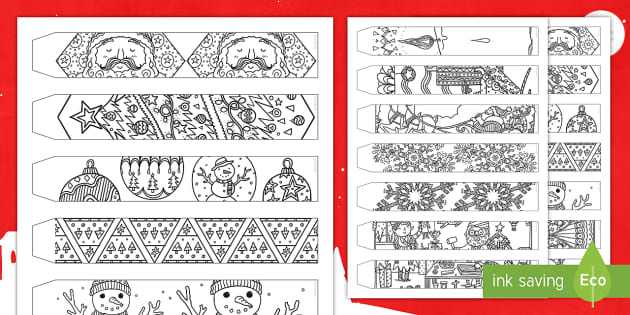 Christmas Mindfulness Colouring Paper Chain (teacher made)