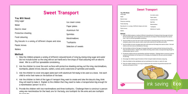 Sweet Transport Activity (Hecho por educadores) - Twinkl