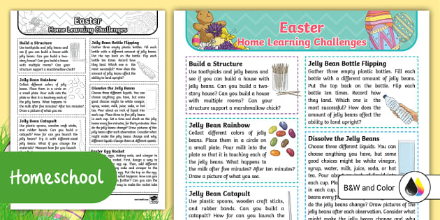 Easter Home Learning Challenges (teacher made) - Twinkl