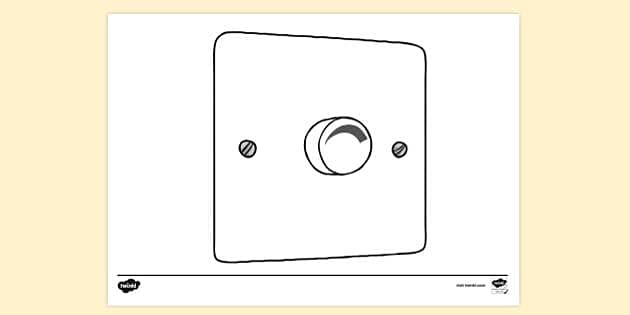 Dimmer Switch Colouring Sheet (Teacher-Made) - Twinkl