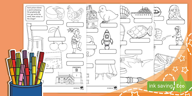 Phonics Colouring Sheets (Teacher-Made) - Twinkl