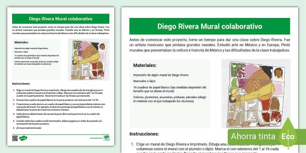 Diego Rivera - mural colaborativo (teacher made) - Twinkl