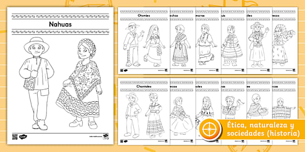 Guía de trabajo de los pueblos indígenas (dibujos fáciles)