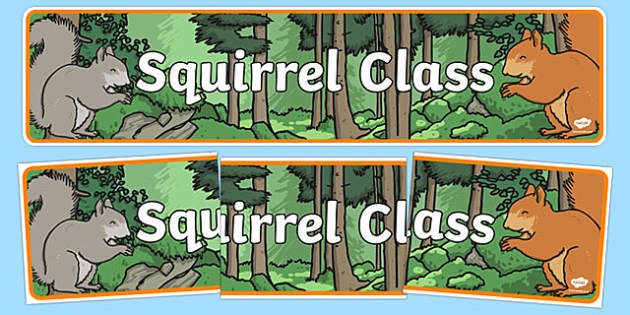 Squirrel Themed Classroom Display Banner
