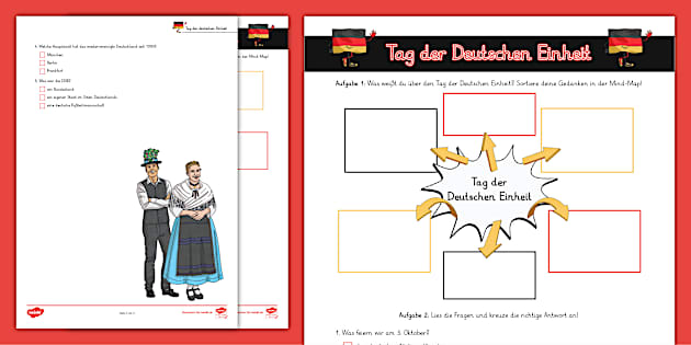 Tag der deutschen Einheit - Arbeitsblatt