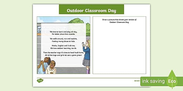 Outdoor Classroom Day Poem and Activity Sheet (Teacher-Made)