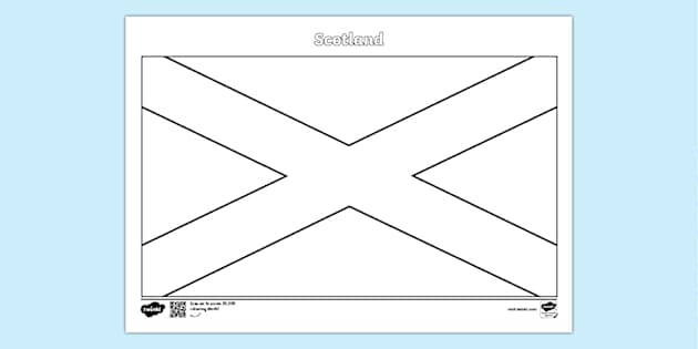 Printable Flags of Scotland - Colouring Page - Twinkl