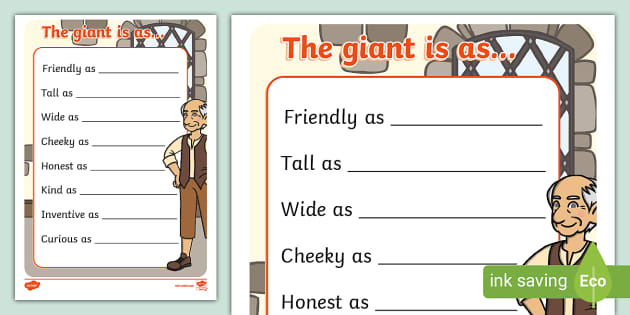 Giant Simile Poem (teacher made) - Twinkl