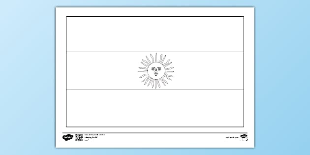 Argentina Flag Colouring - Geography (Hecho por educadores)