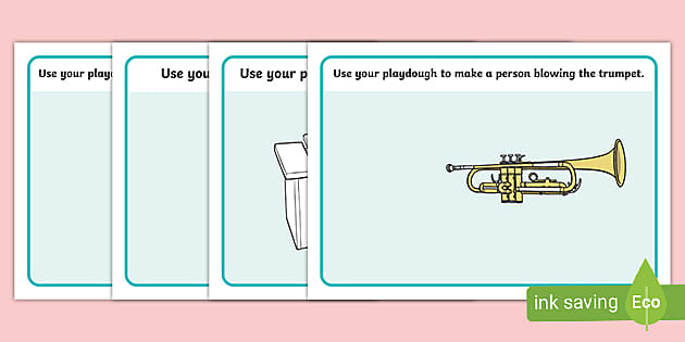 Musical Instrument Playdough Mats (teacher made)
