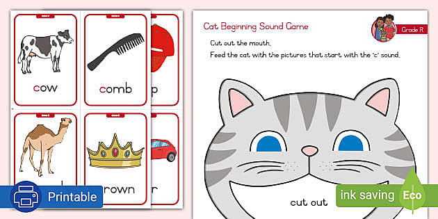 Gr. R Phonics Printable Game: C Sound (teacher made)