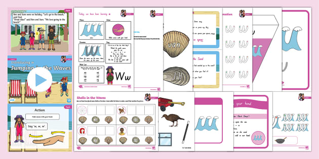 NZ Phonics: Level 3: Week 1: Lesson 3: 'w' sound - Twinkl