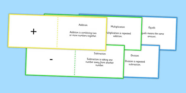 Knowledge Testing Cards Numeracy Operations - Twinkl