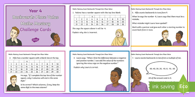 NEW Year 4 Count Backwards Through Zero Place Value Maths Mastery new-year-4-count-backwards-through-zero-place-value-maths-mastery