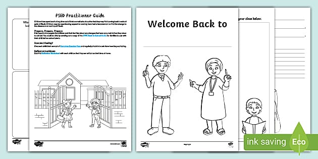 EYFS Welcome Back to School After Lockdown Activity Pack