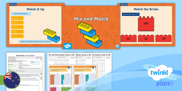 Number Structure: Number Bonds (Mix and Match) - Twinkl
