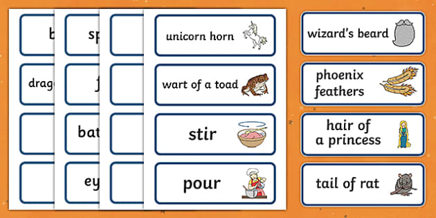 Magic Potion Prompt Cards (teacher made)