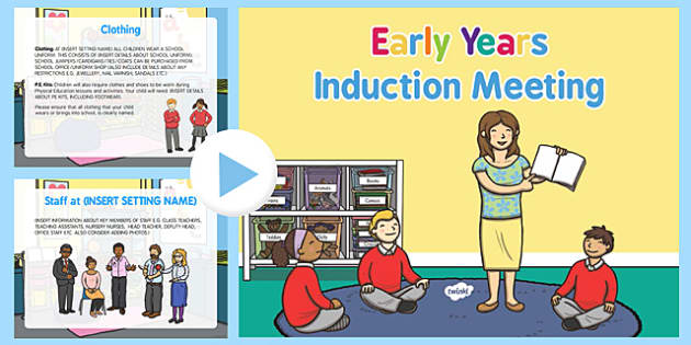 EYFS Editable Induction Meeting for New Starters PowerPoint