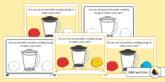 Mixing Colors Modeling Dough Mats (teacher made) - Twinkl