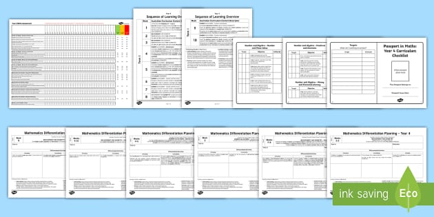 Year 4 Mathematics Planning Differentiated Resource Pack