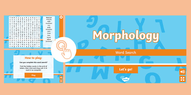 Morphology Interactive Word Search for 6th-8th Grade