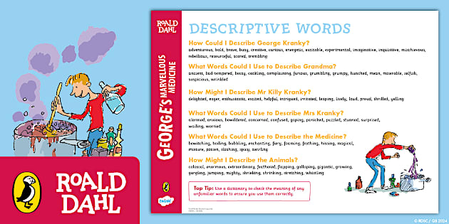 ‘George’s Marvellous Medicine’ PDF Adjectives Mat | Twinkl