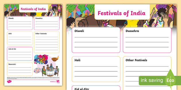 Festivals of India Fact File Template - Twinkl