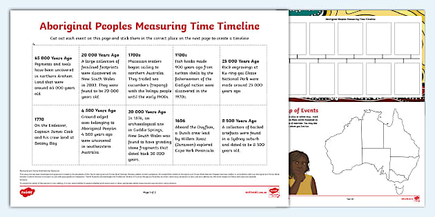 Aboriginal Peoples Measuring Time Timeline Worksheet
